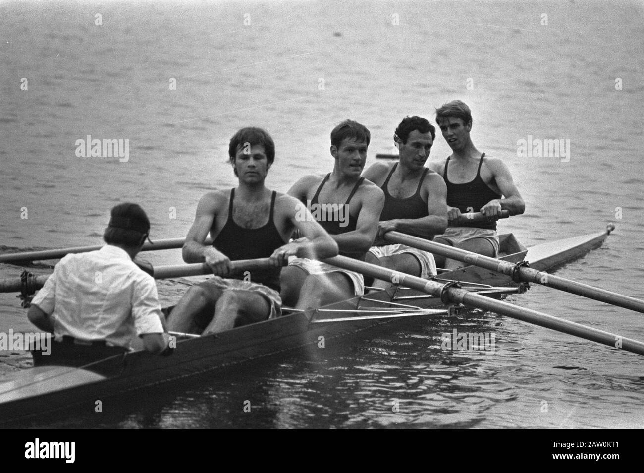 Dutch rowing championships at the Bosbaan; team Laga, champion four ...