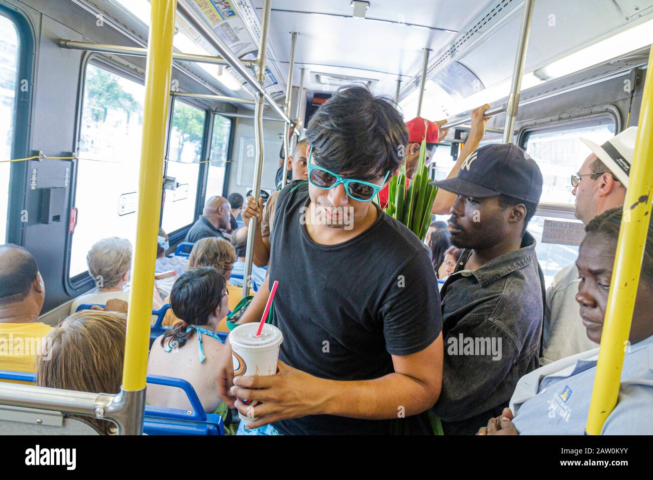 Miami Florida,Miami Dade Metrobus,public transportation,Hispanic Latin ...