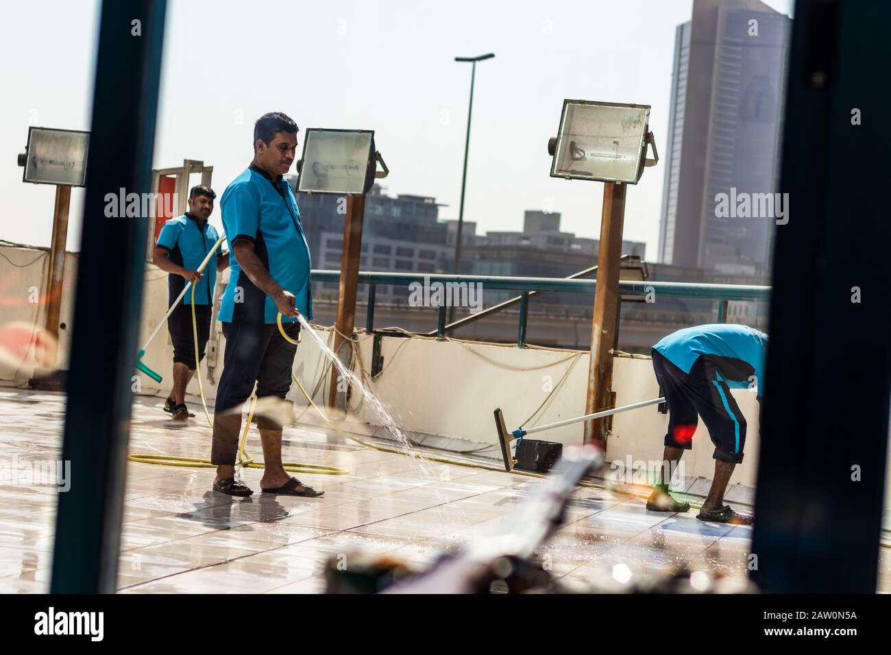 2 November 2019; Dubai, United Arab Emirates; Indian guys in blue ...