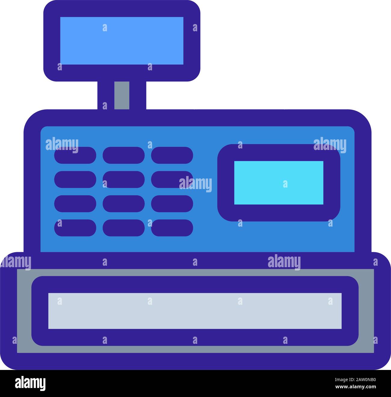Cashier icon vector. Isolated contour symbol illustration Stock Vector ...