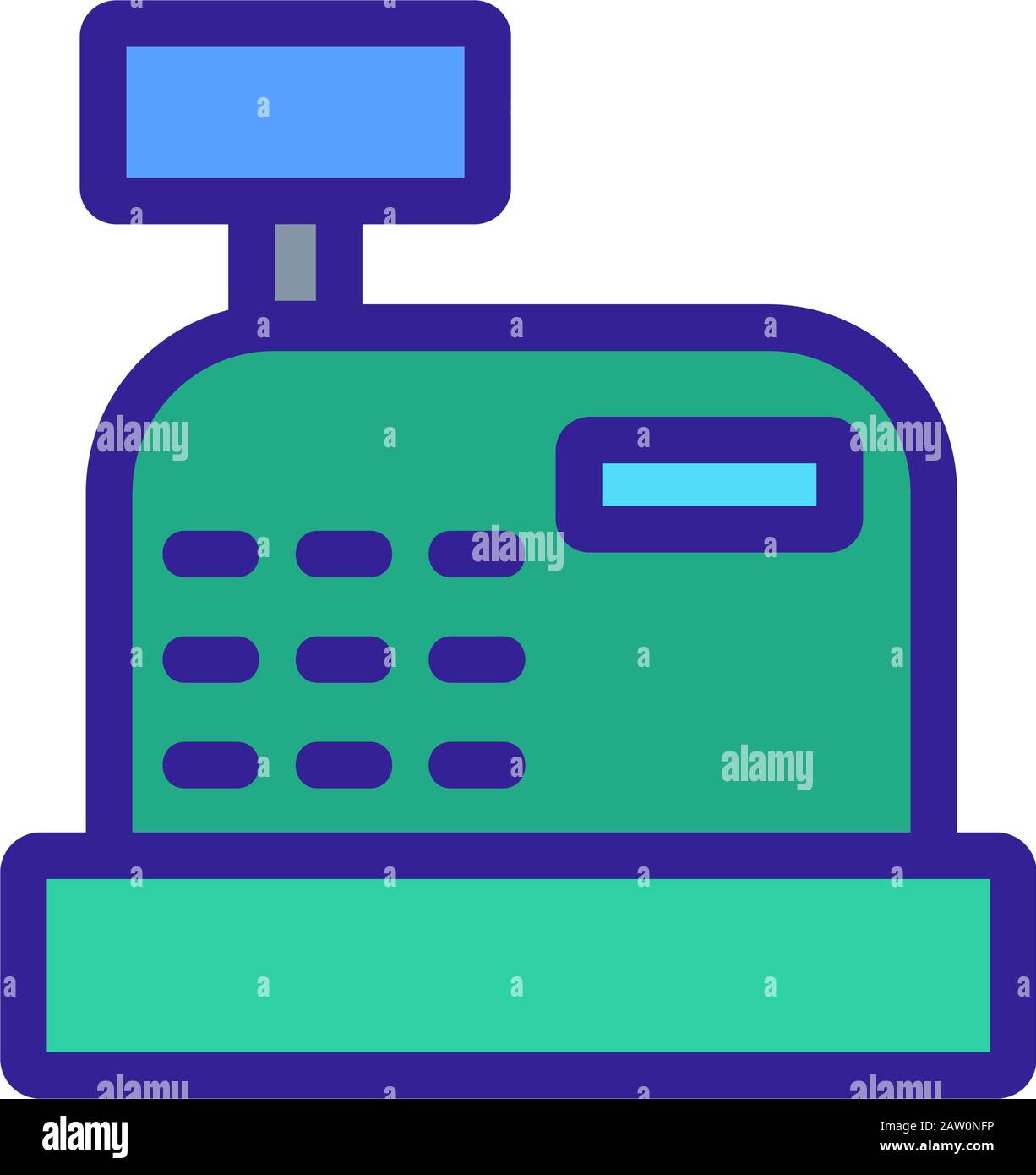 Cashier icon vector. Isolated contour symbol illustration Stock Vector ...
