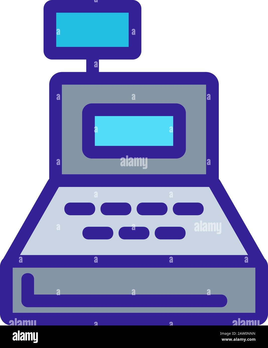 Cashier icon vector. Isolated contour symbol illustration Stock Vector ...