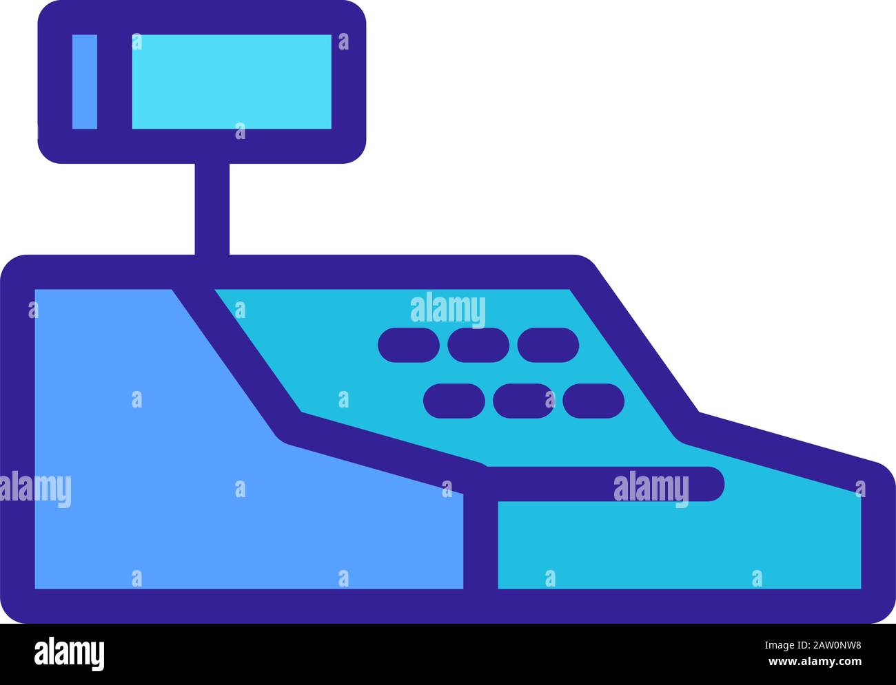 Cashier icon vector. Isolated contour symbol illustration Stock Vector ...