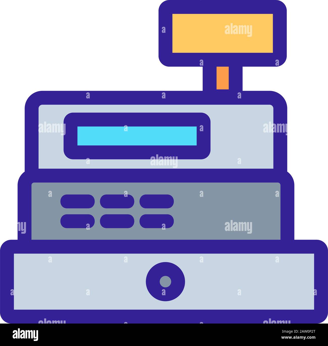 Cashier icon vector. Isolated contour symbol illustration Stock Vector ...