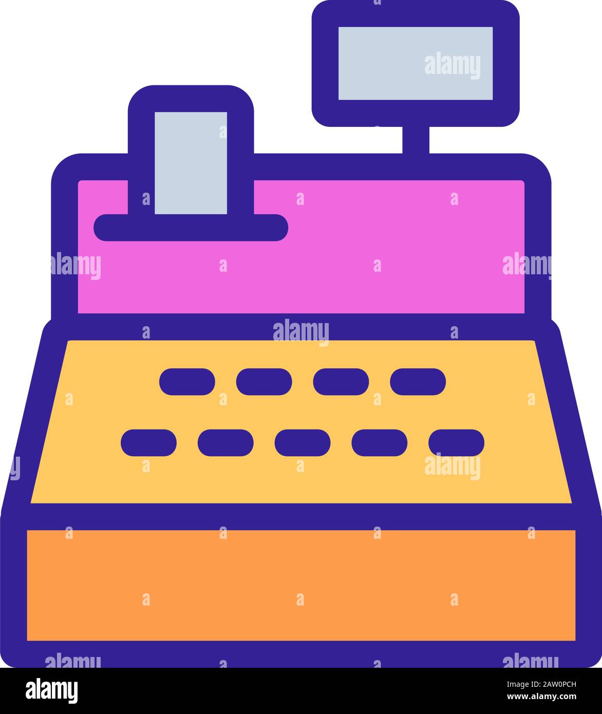 Cashier icon vector. Isolated contour symbol illustration Stock Vector ...