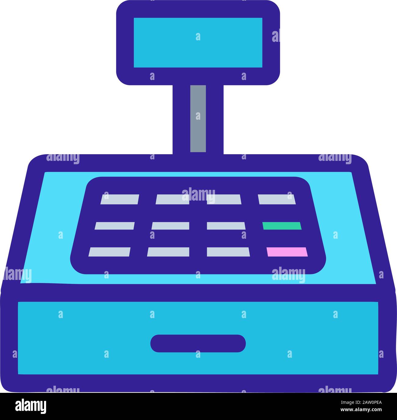 Vintage cashier counter Stock Vector Images - Alamy