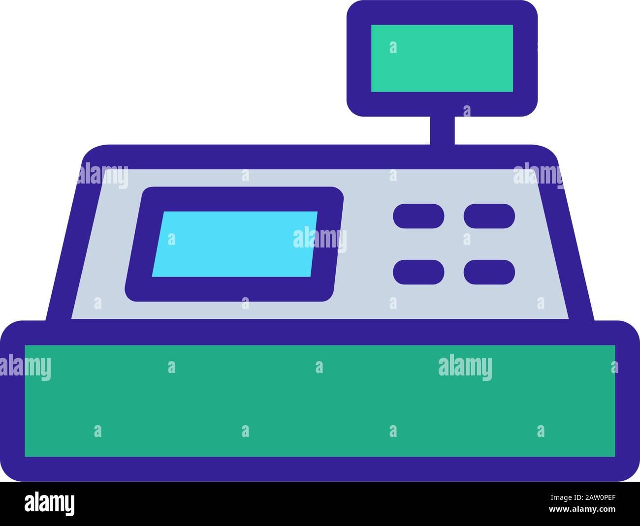 Cashier icon vector. Isolated contour symbol illustration Stock Vector ...