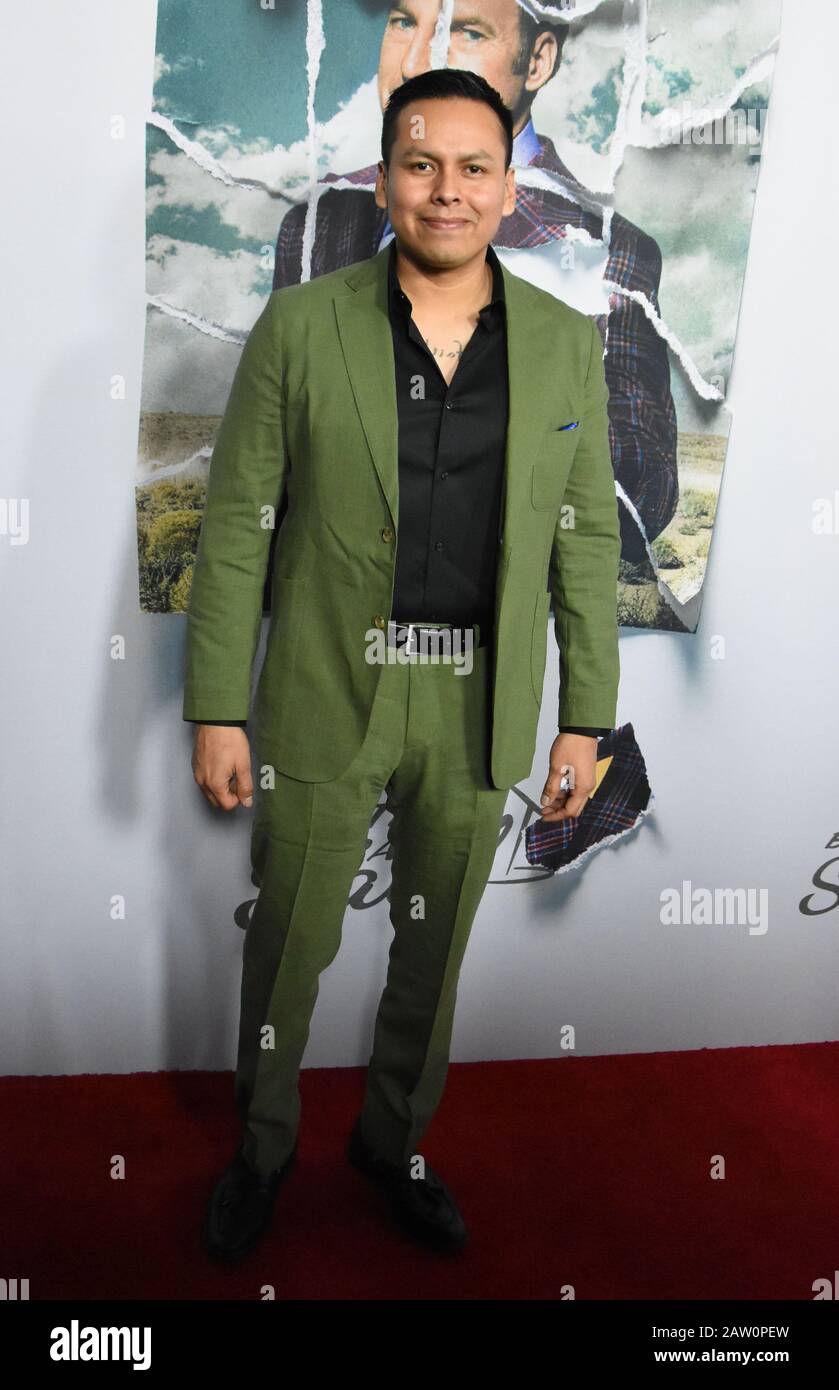 Hollywood, California, USA 5th February 2020 Actor Jeremiah Bitsui ...