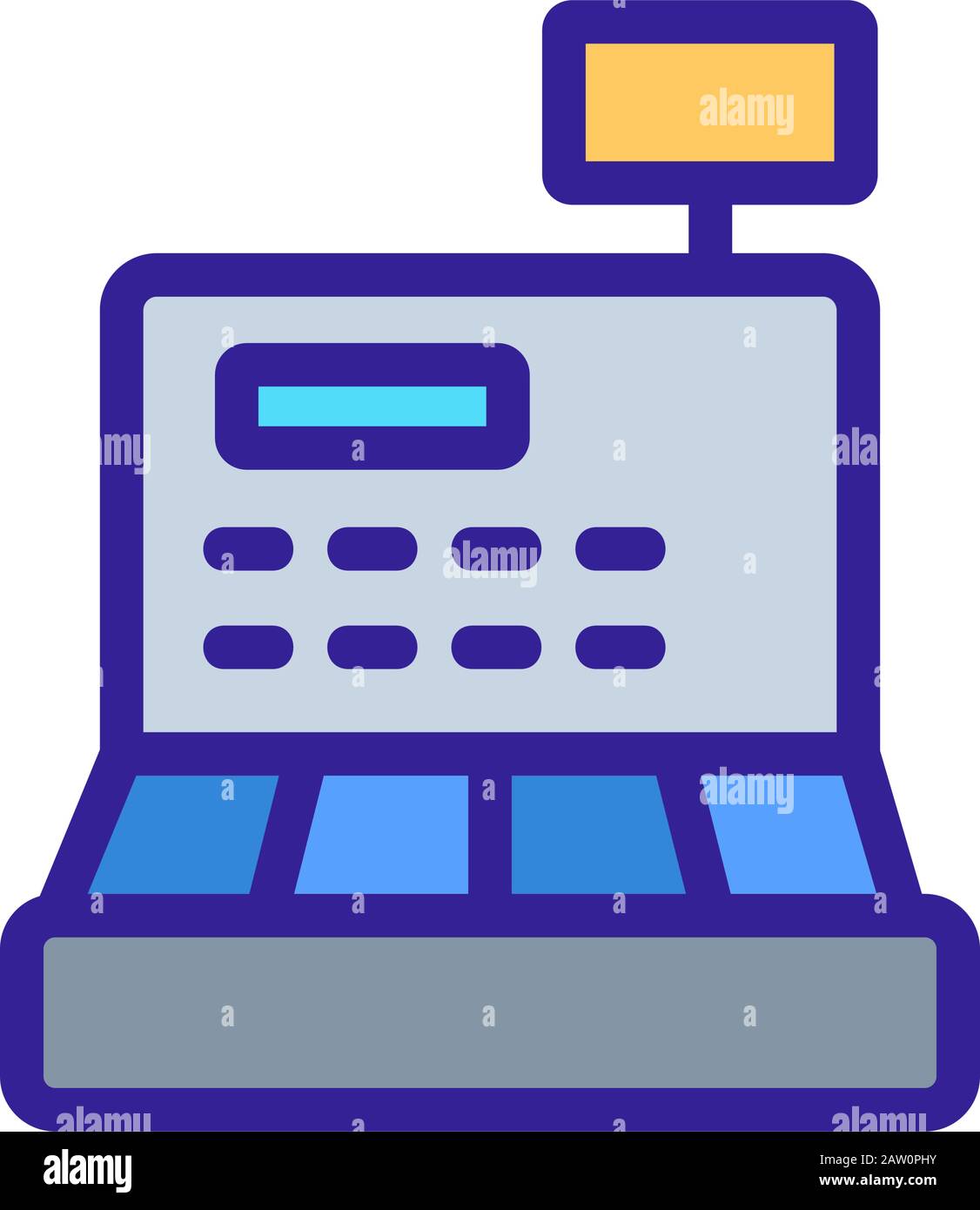 Cashier icon vector. Isolated contour symbol illustration Stock Vector ...