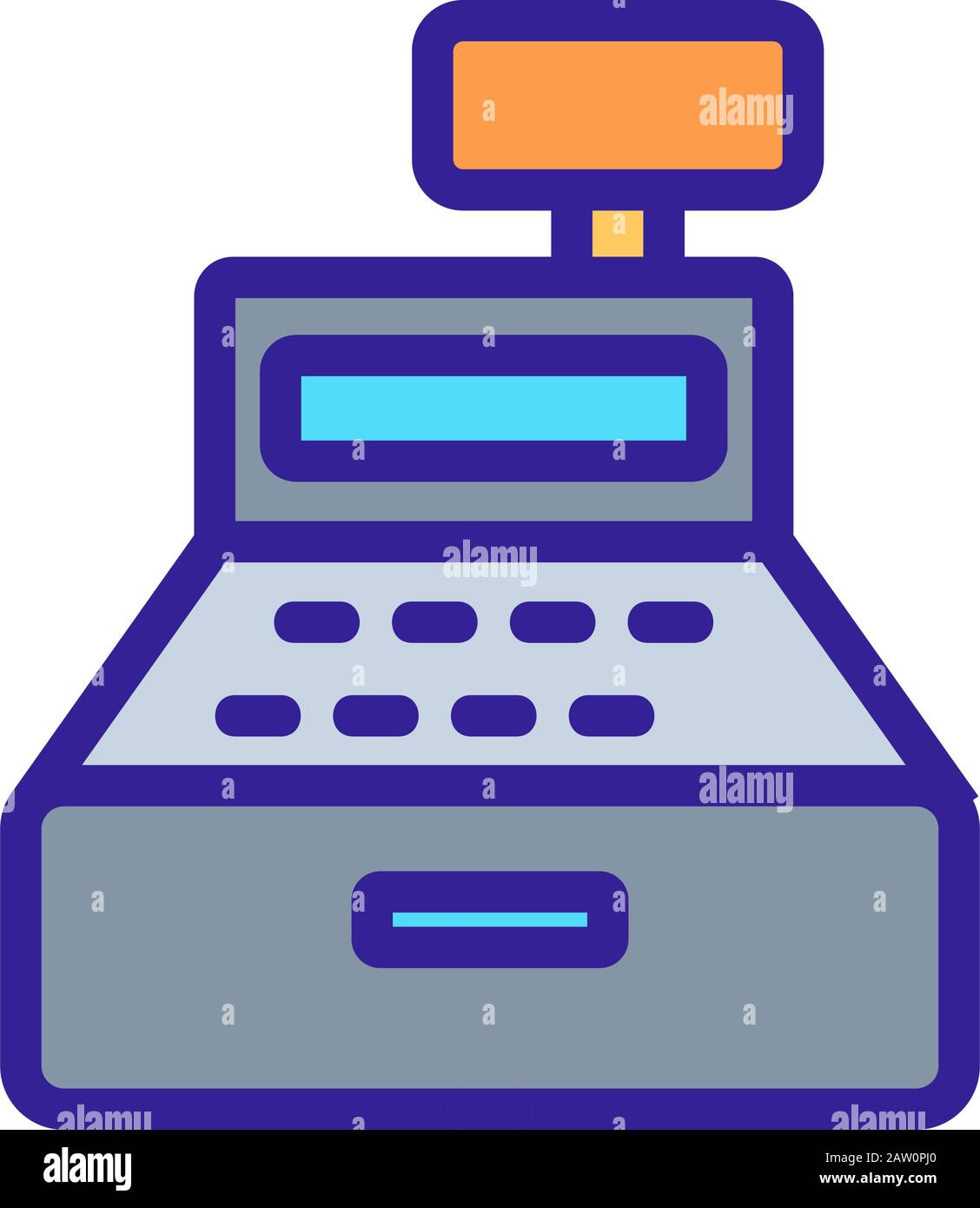 Cashier icon vector. Isolated contour symbol illustration Stock Vector ...