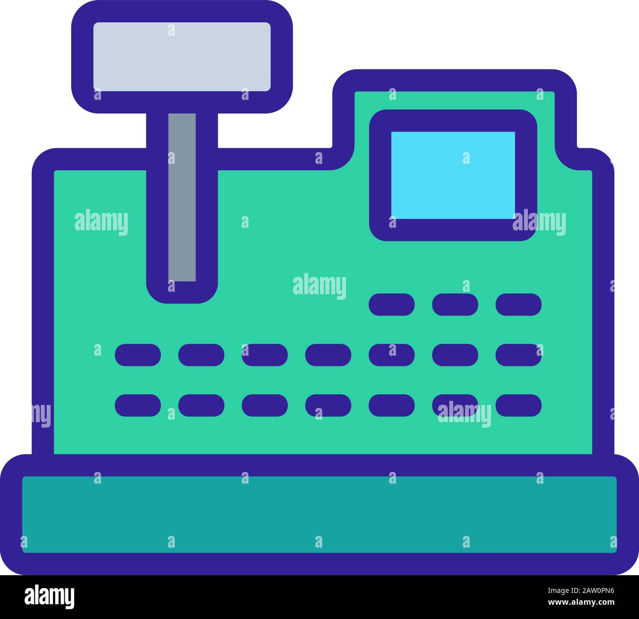 Cashier icon vector. Isolated contour symbol illustration Stock Vector ...