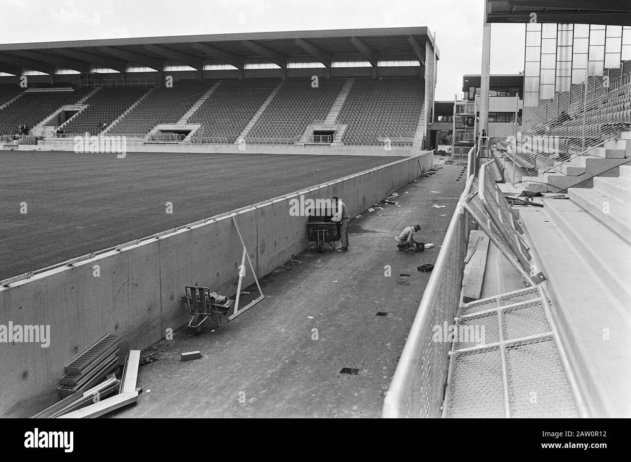 New football stadium FC Utrecht almost finished; walkway trench around ...