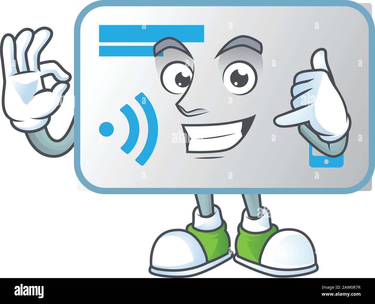 Call me funny NFC card mascot picture style Stock Vector Image & Art ...