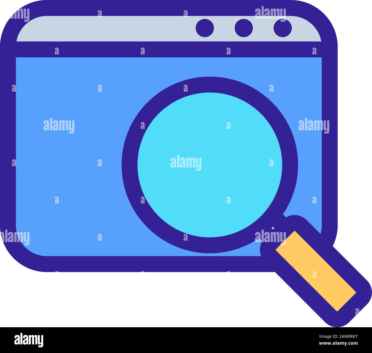 browser search icon vector. Isolated contour symbol illustration Stock ...