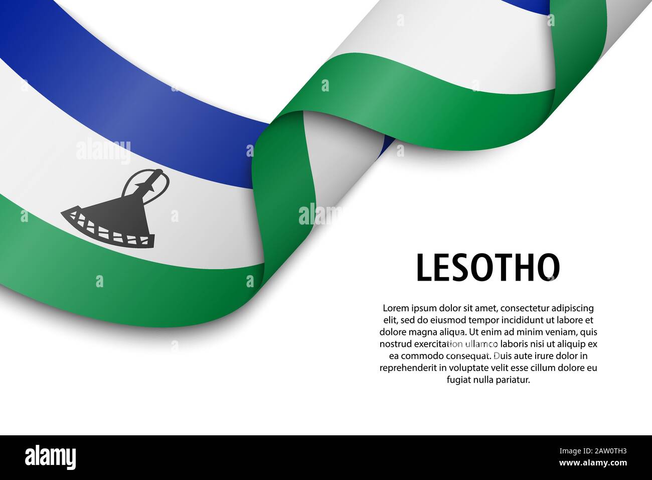Flag of lesotho Stock Vector Images - Alamy