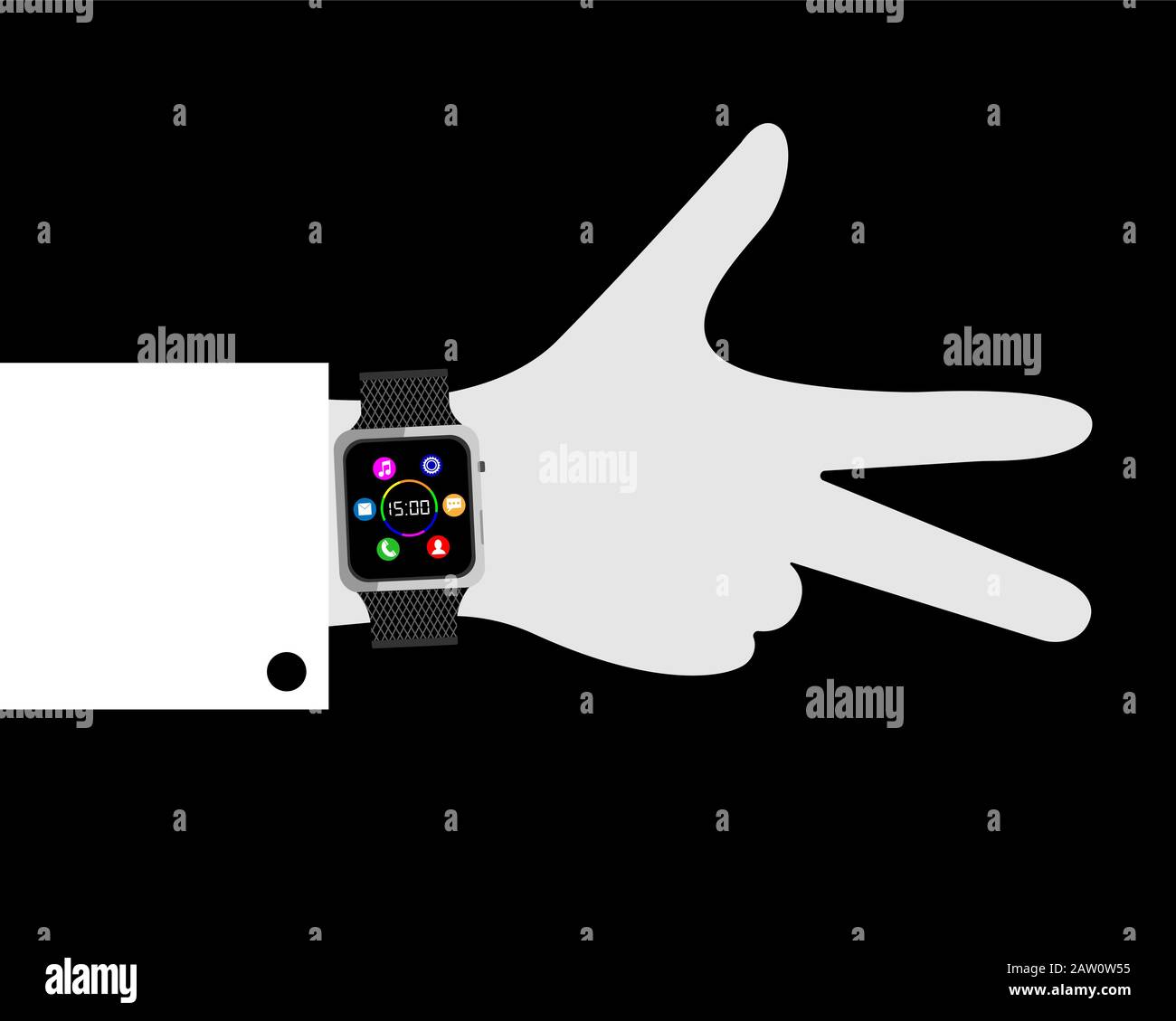 Checking looking time watch Stock Vector Images - Alamy