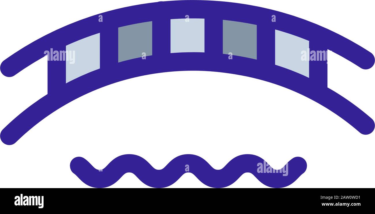Bridge icon vector. Isolated contour symbol illustration Stock Vector ...