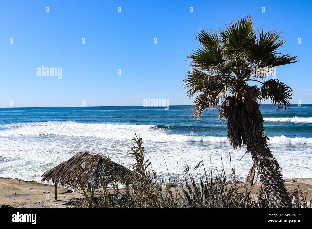 Surf hut at Windansea beach on a beautiful clear day Stock Photo - Alamy