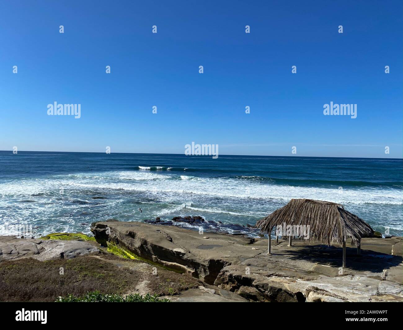 Surf hut at Windansea beach on a beautiful clear day Stock Photo - Alamy