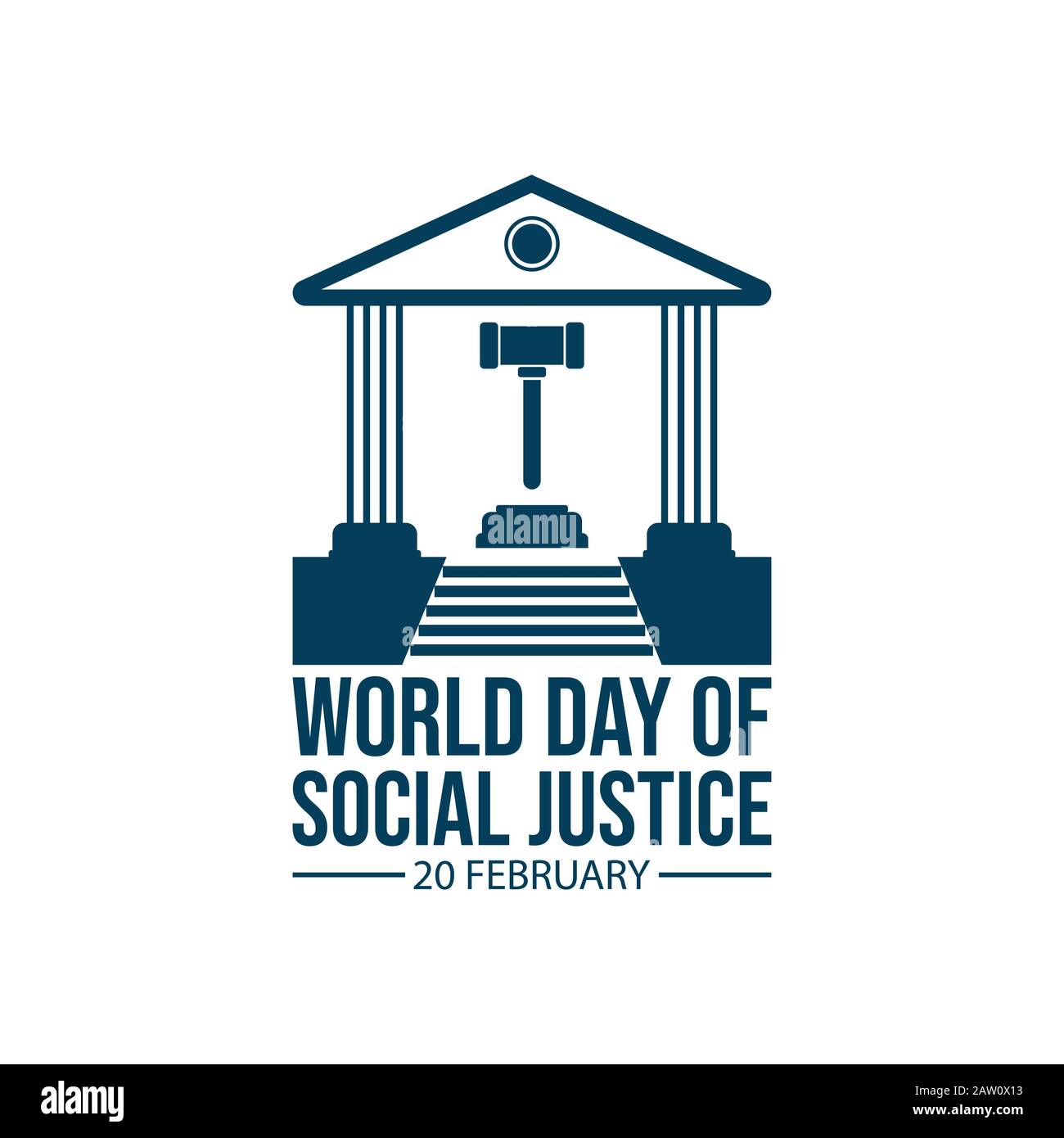 World day social justice on february 20 vector image. World justice day ...