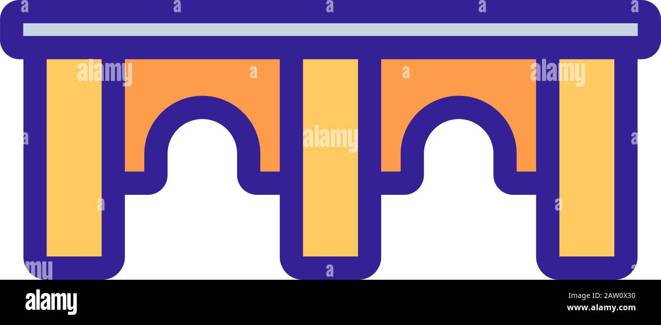 Bridge icon vector. Isolated contour symbol illustration Stock Vector ...