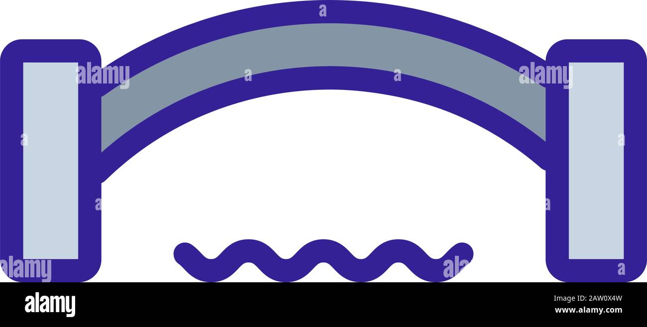 Bridge icon vector. Isolated contour symbol illustration Stock Vector ...