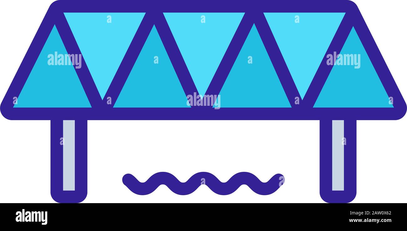 Bridge icon vector. Isolated contour symbol illustration Stock Vector ...