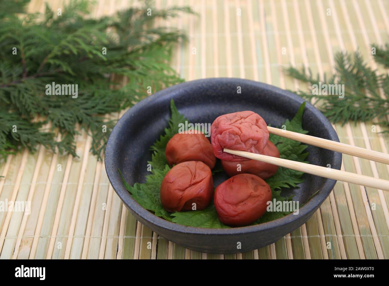 Umeboshi (Japanese pickled plum Stock Photo - Alamy