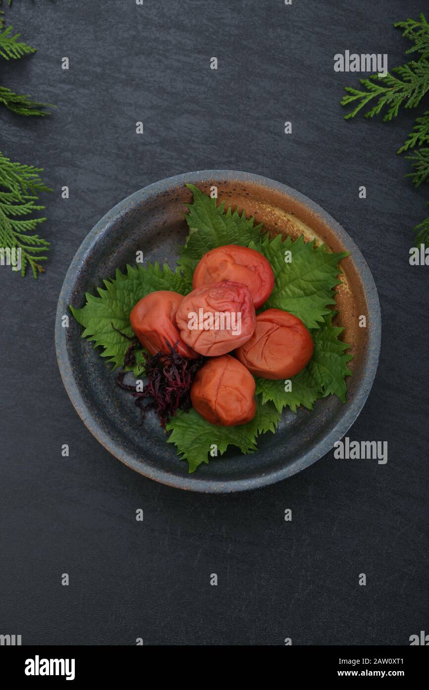 Umeboshi (Japanese pickled plum Stock Photo - Alamy