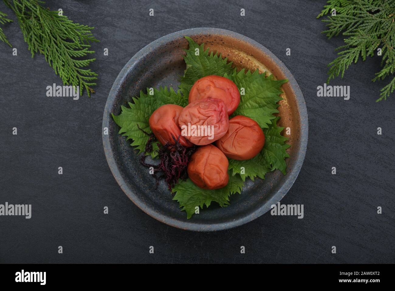 Umeboshi (Japanese pickled plum Stock Photo - Alamy