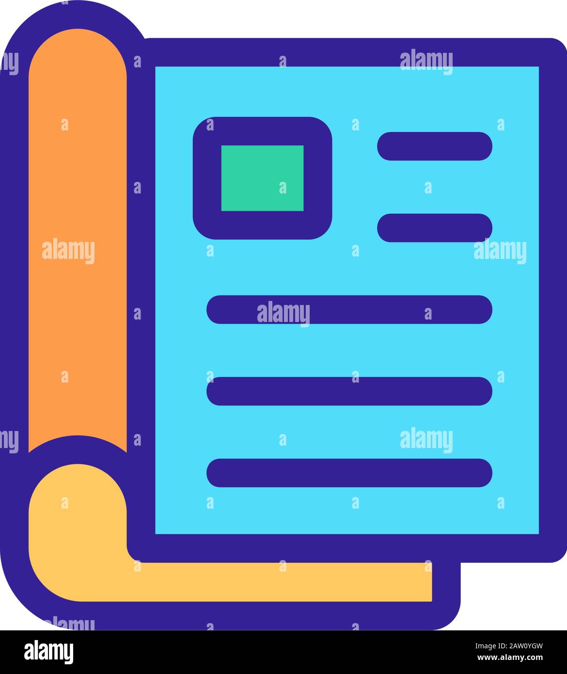 booklet icon vector. Isolated contour symbol illustration Stock Vector ...