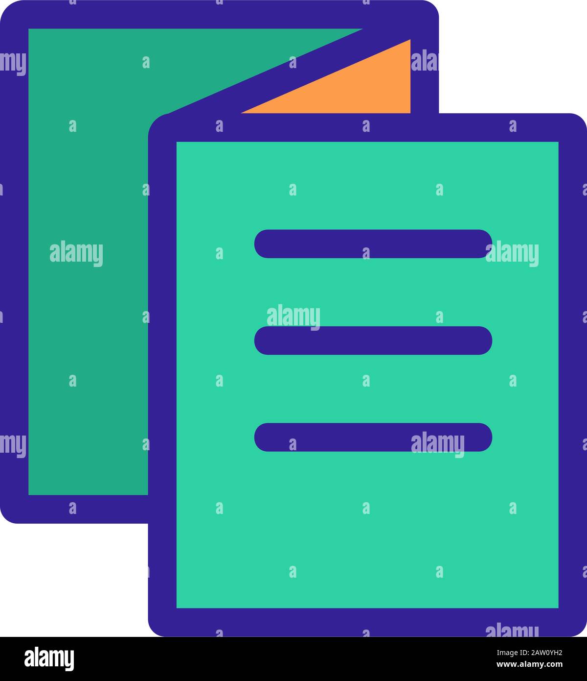 booklet icon vector. Isolated contour symbol illustration Stock Vector ...