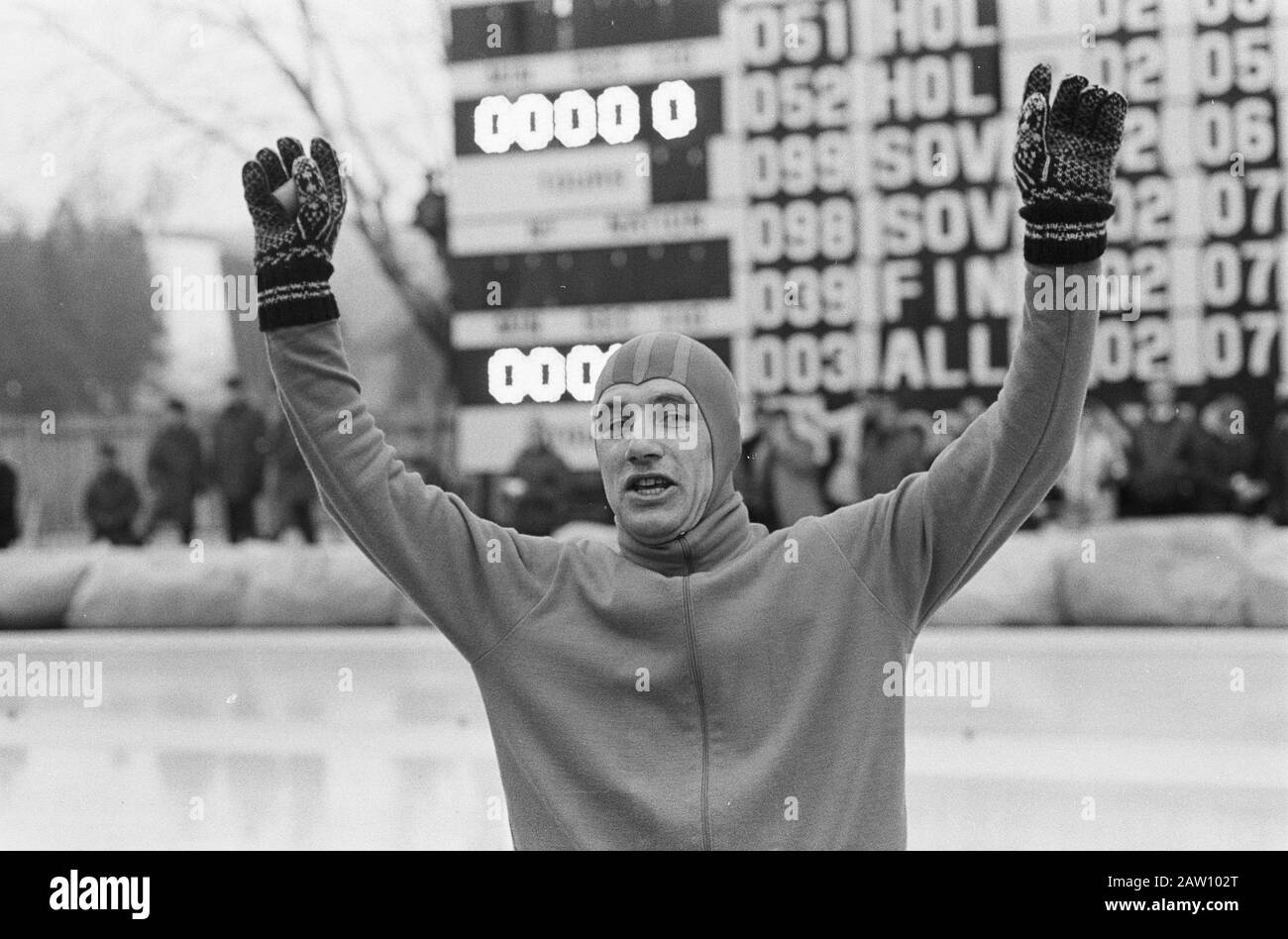 Winter Olympics in Grenoble. Kees Verkerk, winner of the gold medal in ...