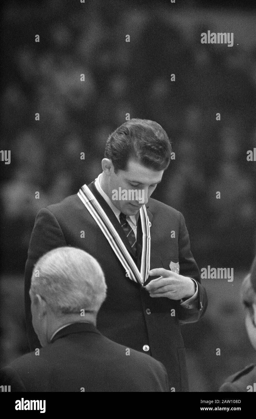 Winter Olympics in Grenoble. Winner in the 1500 meters, Kees Verkerk ...