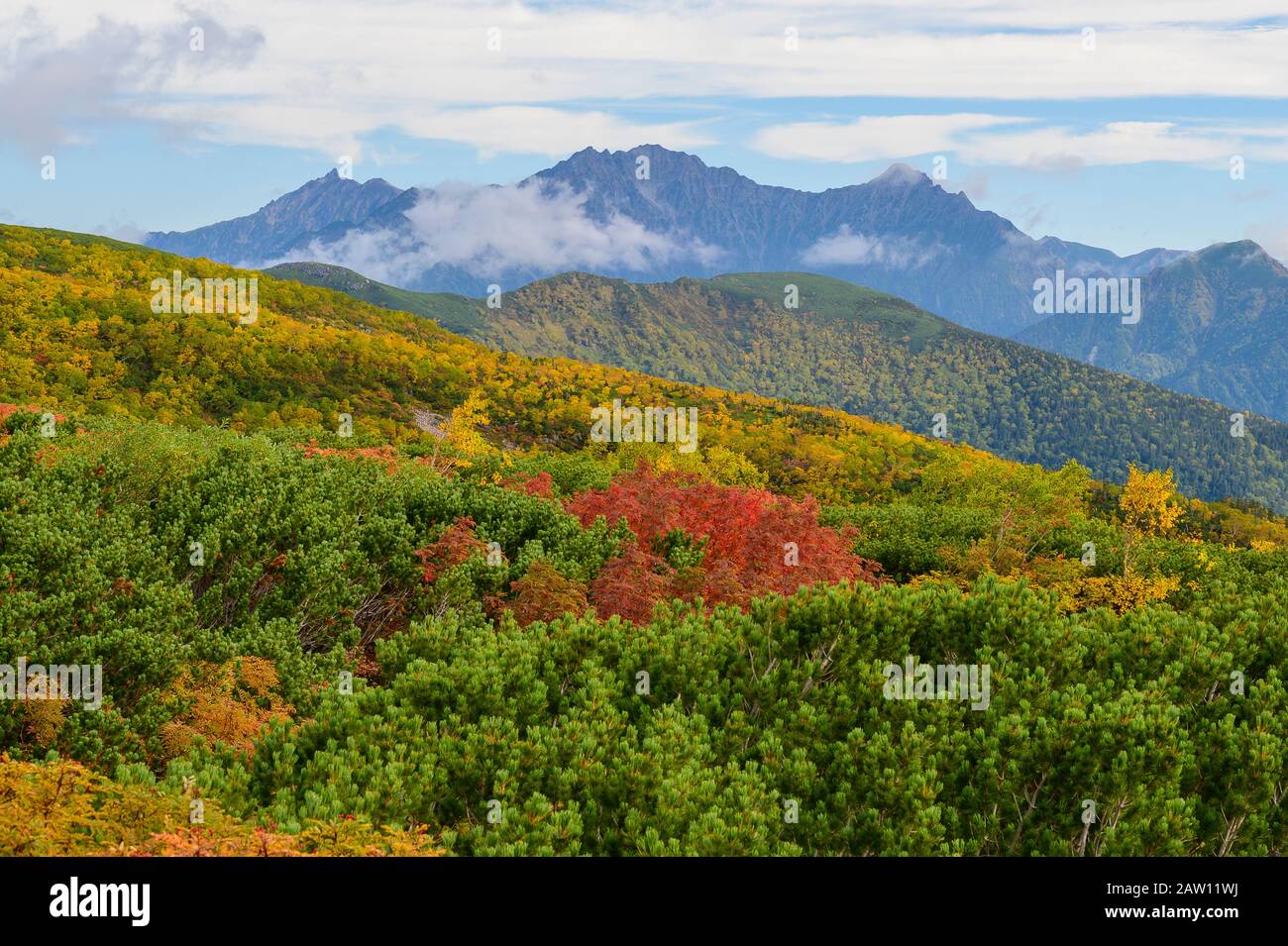 Mt. Yari and Hodaka Mountains Stock Photo - Alamy