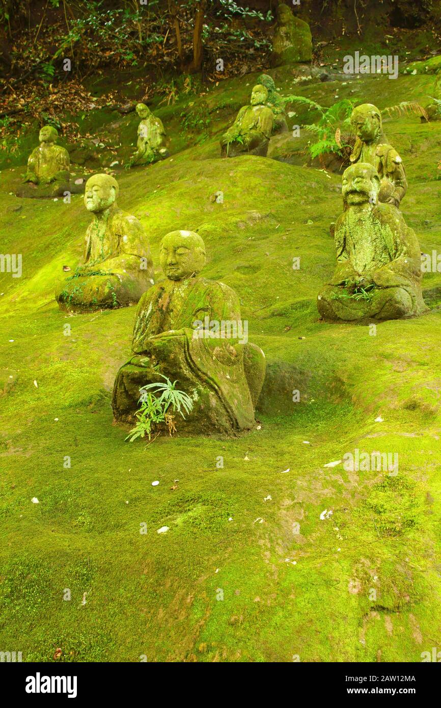 Gohyaku Rakan (500 Statues), Reigando, Kumamoto Prefecture, Japan Stock ...