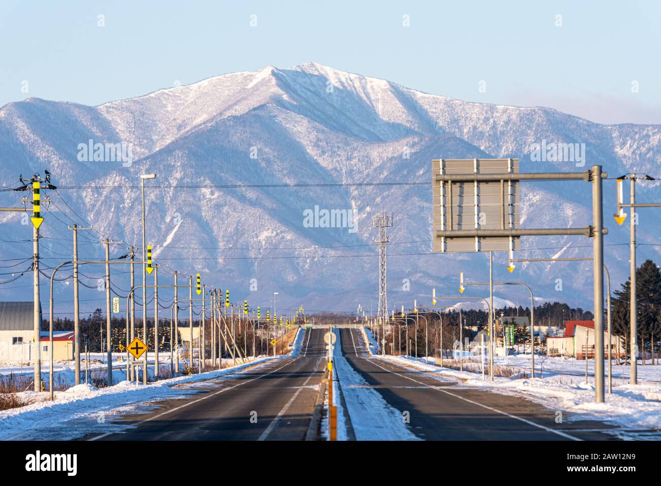 Hidaka Mountains and road, Hokkaido Prefecture, Japan Stock Photo - Alamy