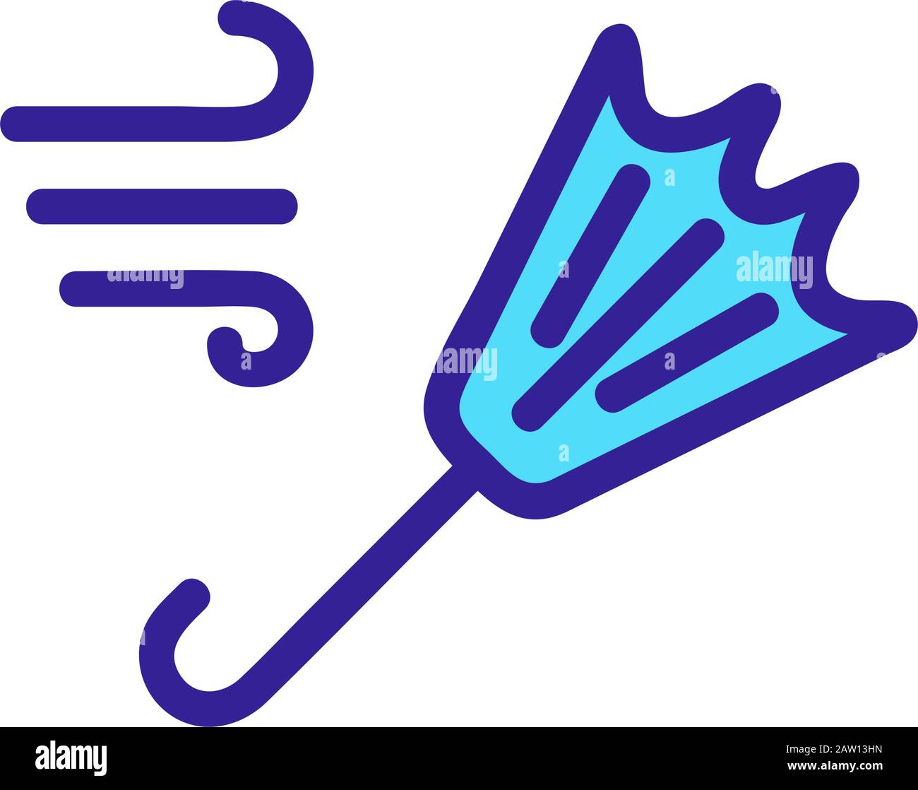 Bad weather icon vector. Isolated contour symbol illustration Stock ...