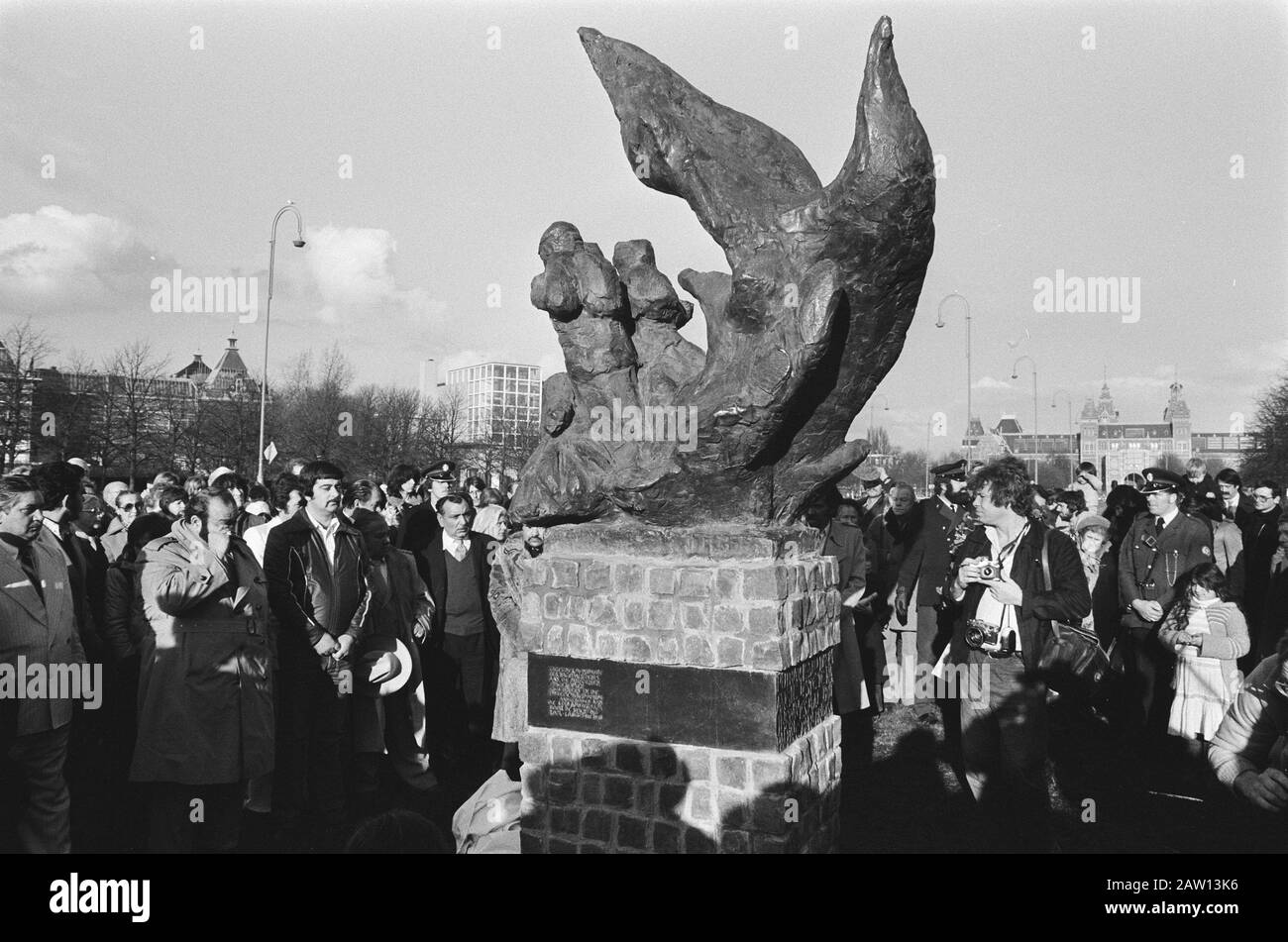 Unveiling of the Gypsy Monument on Museumplein in Amsterdam t.n.g. of ...