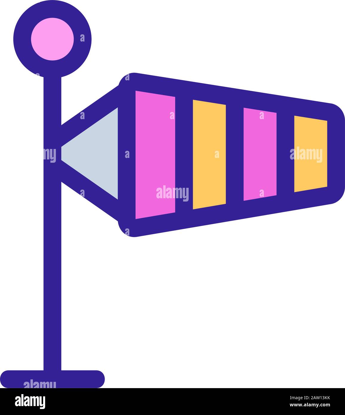 Strong wind icon vector. Isolated contour symbol illustration Stock ...