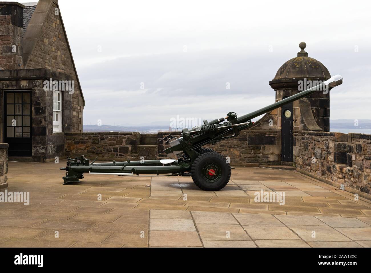 Picture of an old black cannon at Edinburgh castle Stock Photo - Alamy