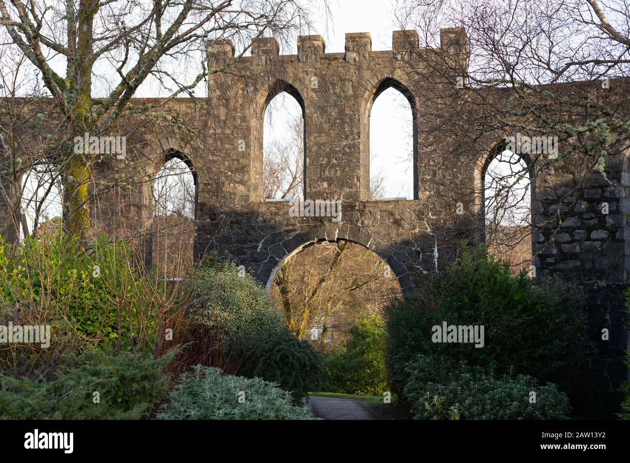 Picture of the McCaig's Tower in Oban in Scotland Stock Photo - Alamy