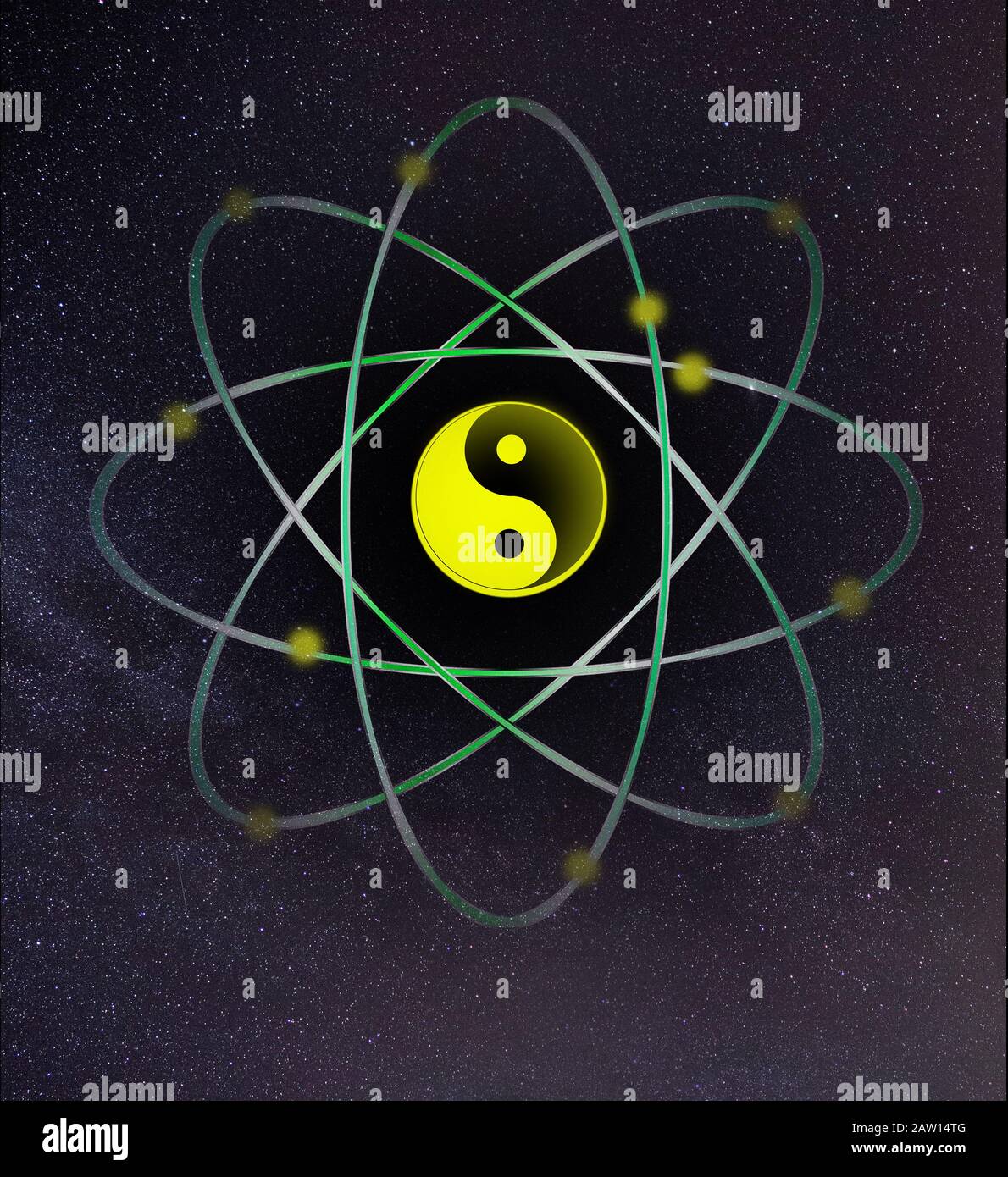 Yin And Yang Symbol Universe