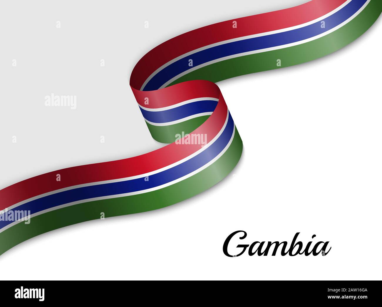 waving ribbon flag of Gambia. Template for independence day banner Stock Vector Image & Art - Alamy
