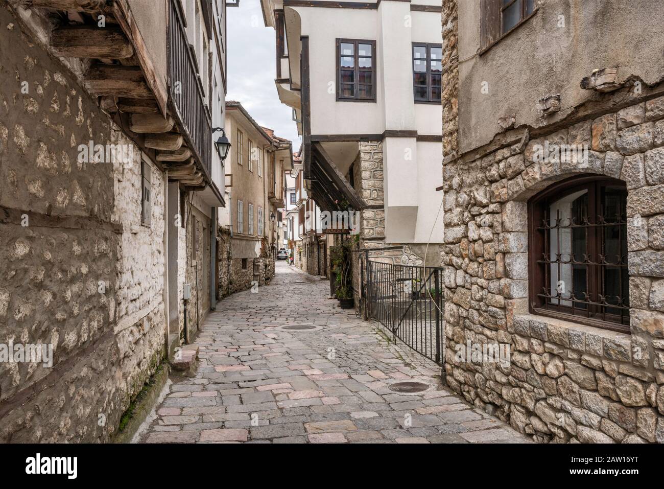 Tsar Samoil street in Ohrid, UNESCO World Heritage Site, North ...