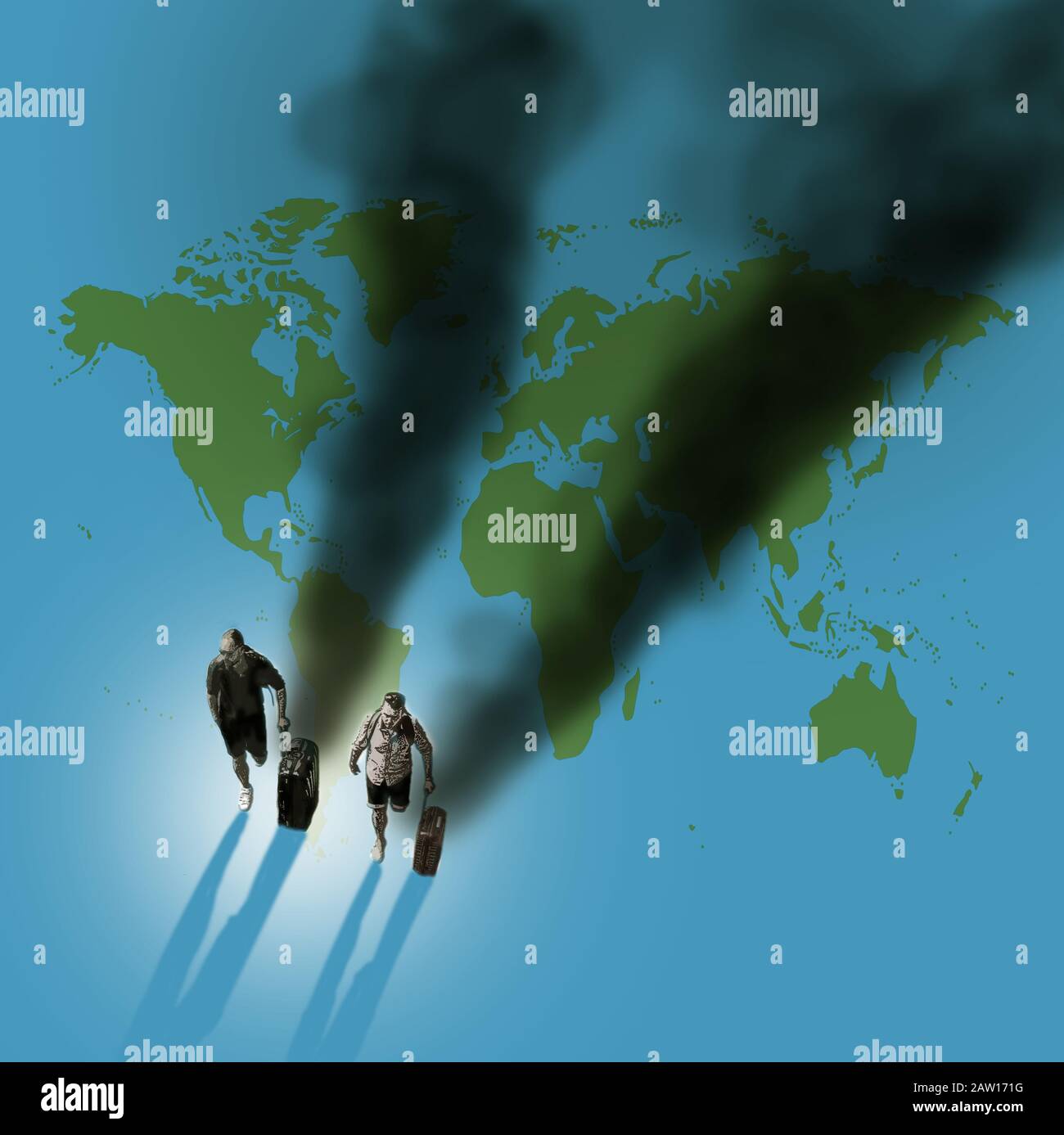 Air pollution world map hi-res stock photography and images - Alamy