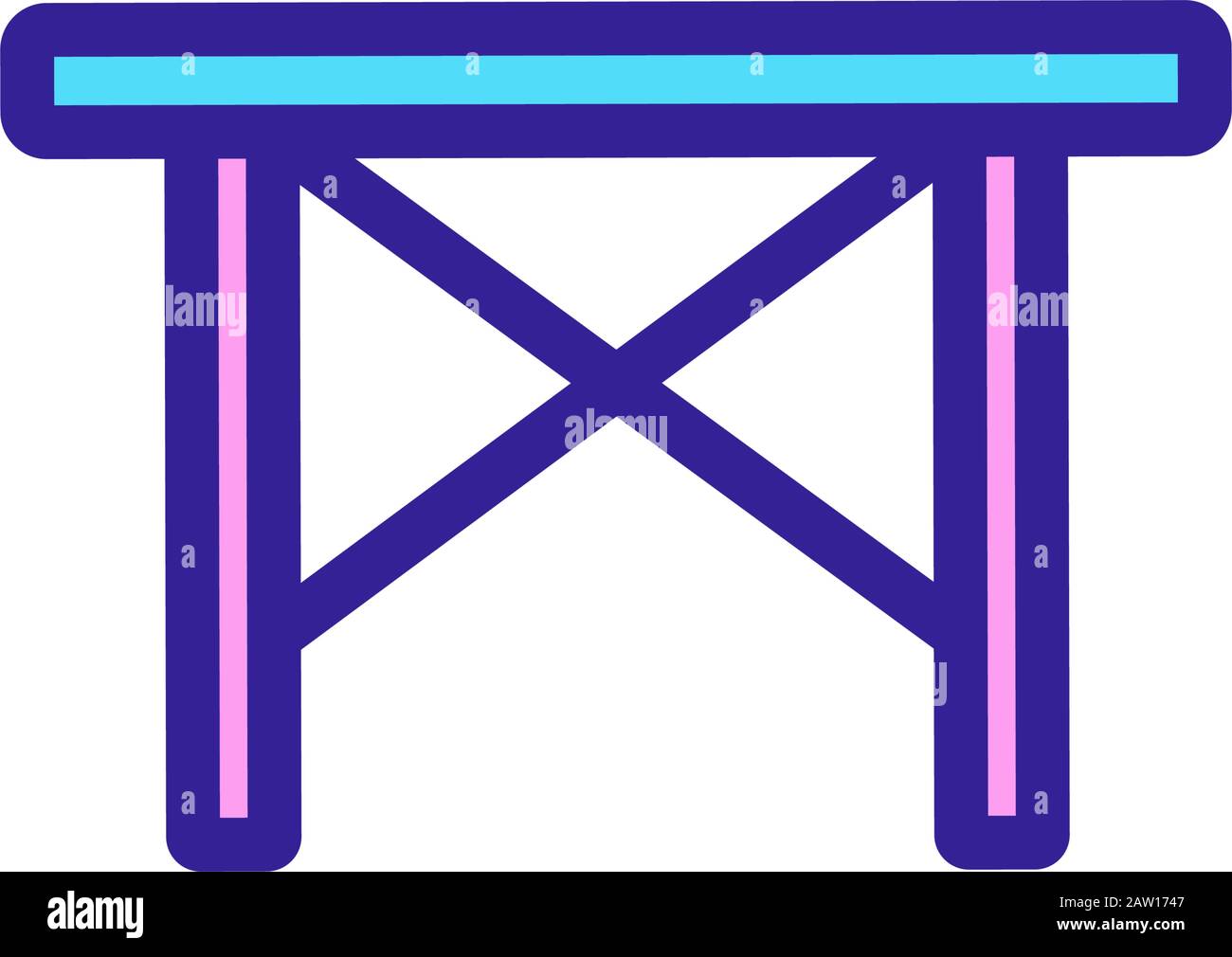 table icon vector. Isolated contour symbol illustration Stock Vector ...
