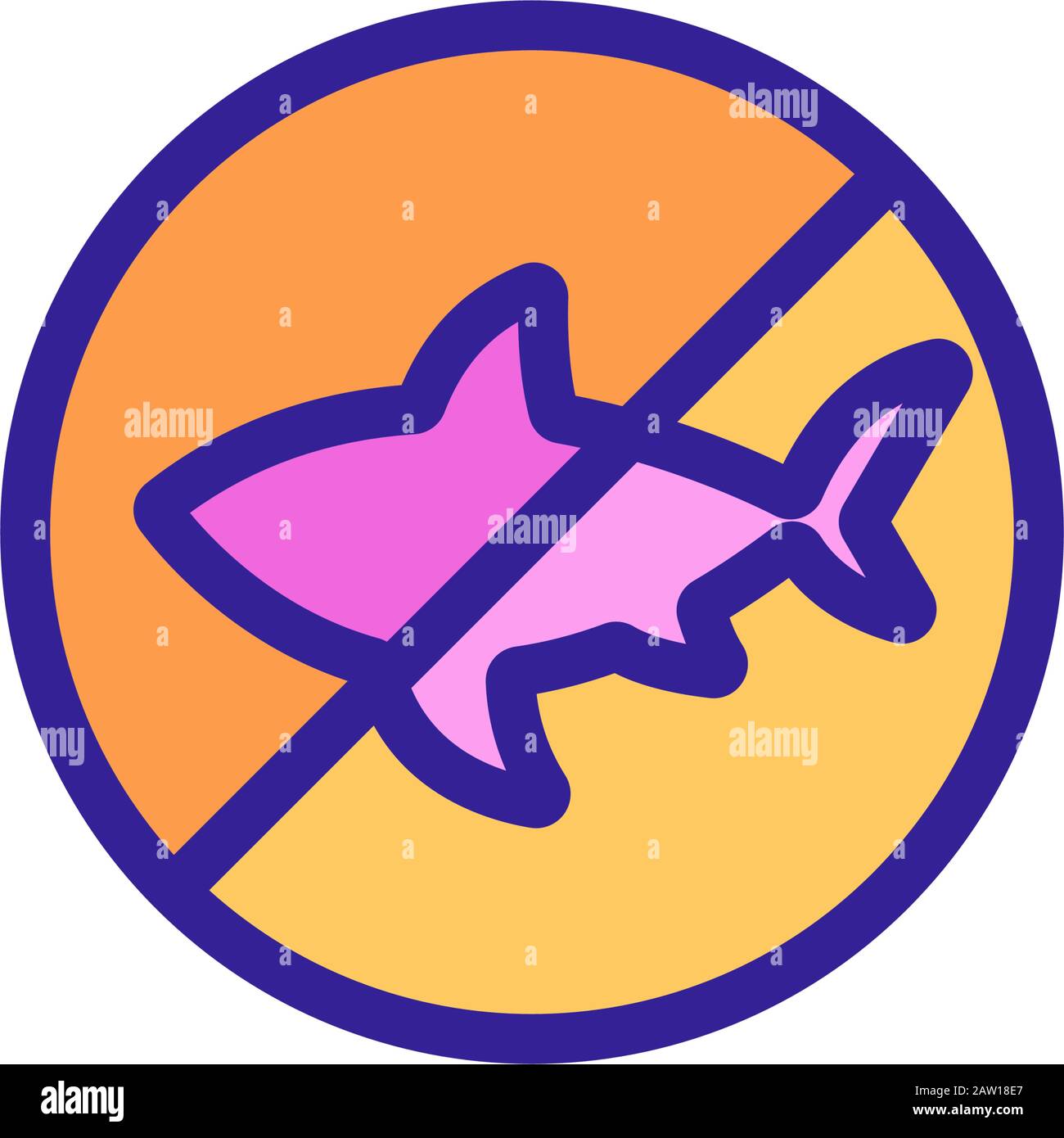 Shark icon vector. Isolated contour symbol illustration Stock Vector Image & Art - Alamy