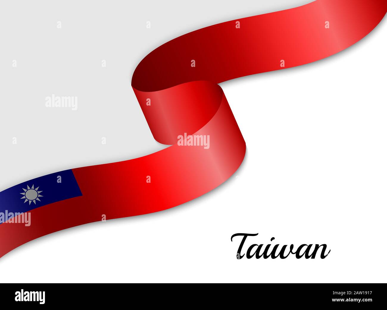 waving ribbon flag of Taiwan. Template for independence day banner Stock Vector Image & Art - Alamy