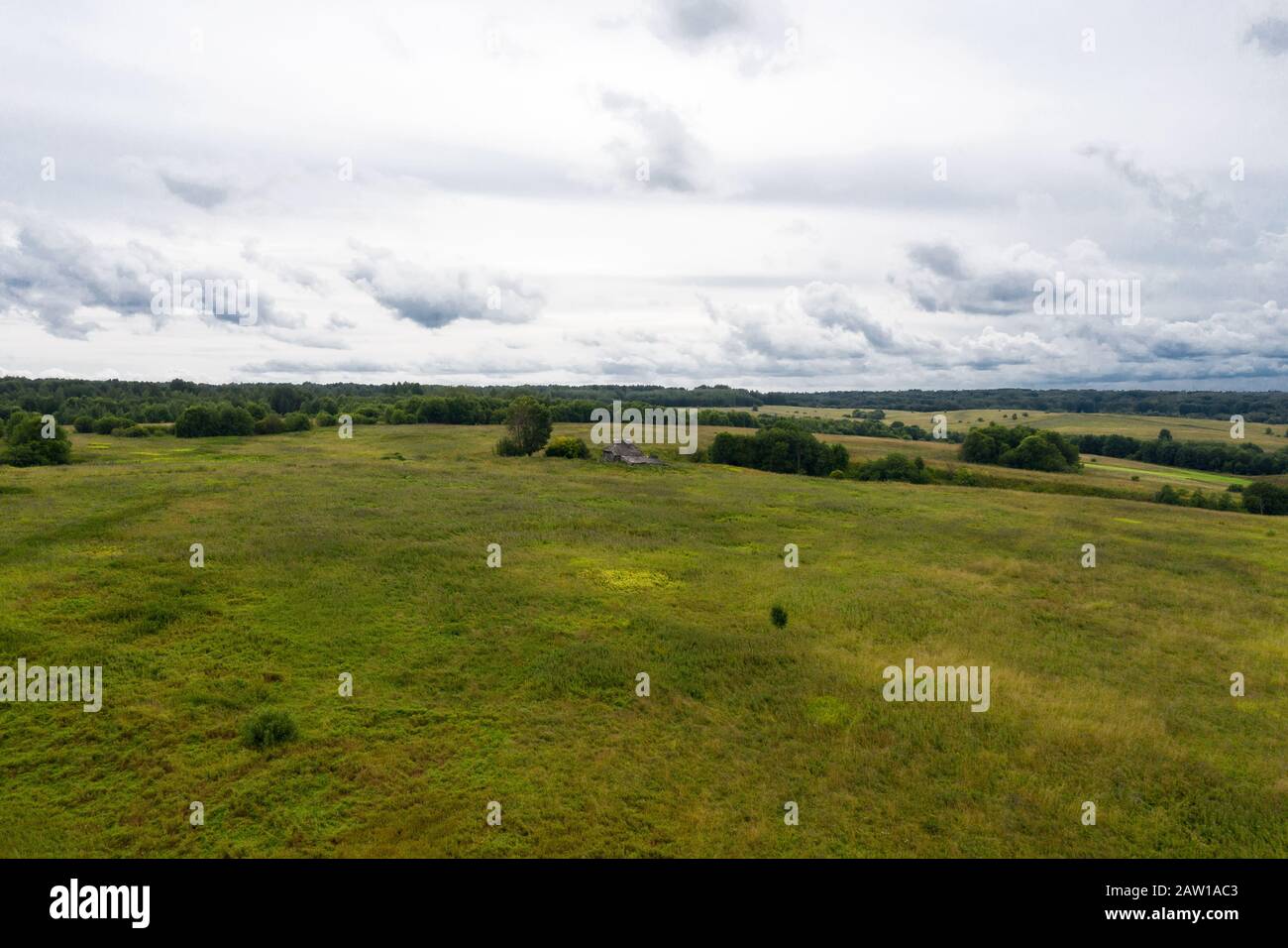 Top view of a country house on a hilltop Stock Photo - Alamy